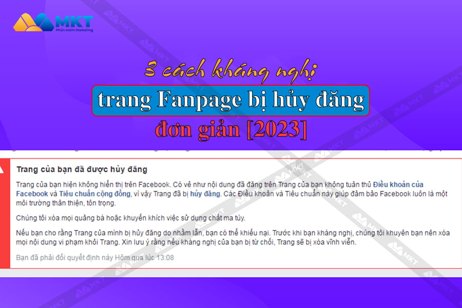 3 cách kháng nghị trang Fanpage bị hủy đăng đơn giản [2023]