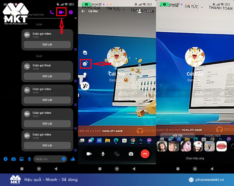 2 Cách bật filter trên Messenger khi call cực đơn giản