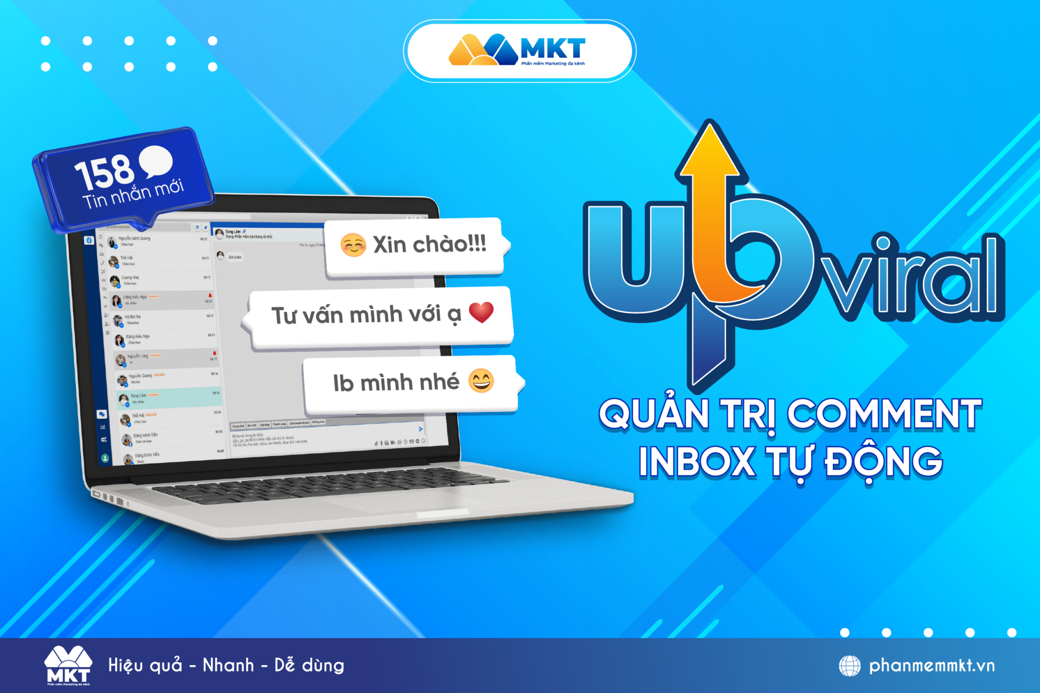 Phần mềm Upviral - phần mềm Chat đa kênh hàng đầu Việt Nam