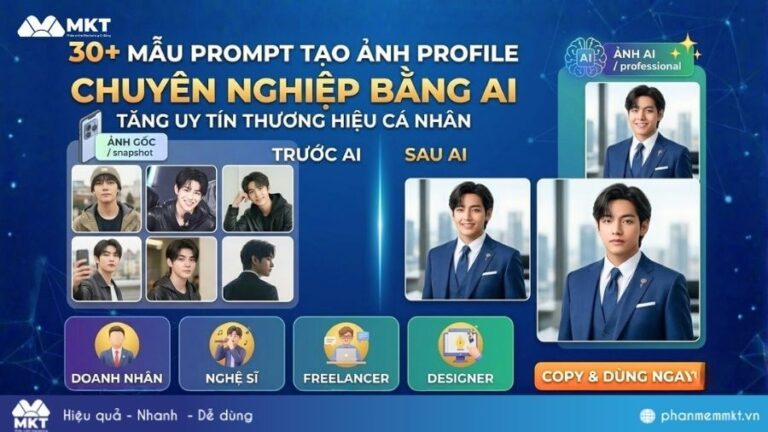 30+ Prompt tạo ảnh profile chuyên nghiệp cho mọi ngành nghề