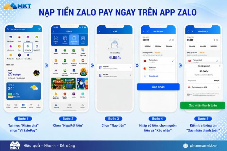 3 cách nạp tiền vào Zalo Pay đơn giản và tiện lợi
