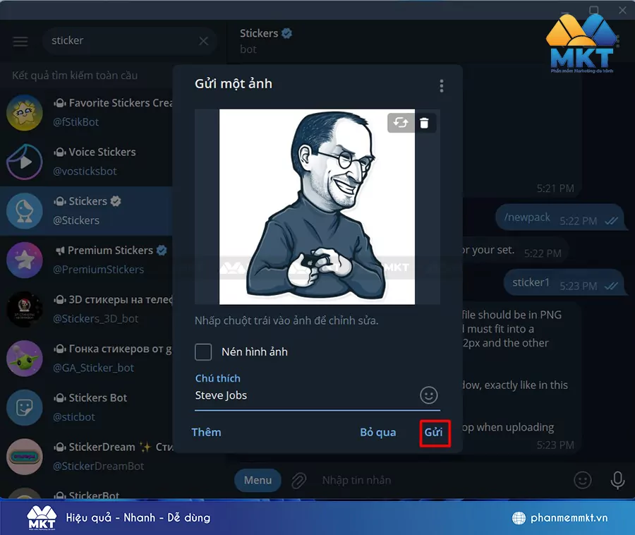 Cách tạo sticker Telegram của riêng bạn đơn giản 2024