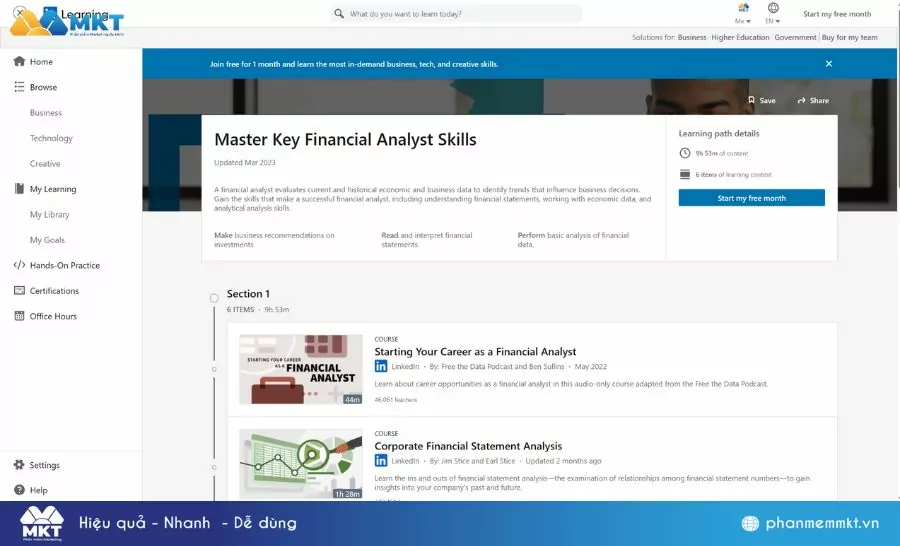 Tổng hợp các khóa học online free có chứng chỉ trên Linkedin